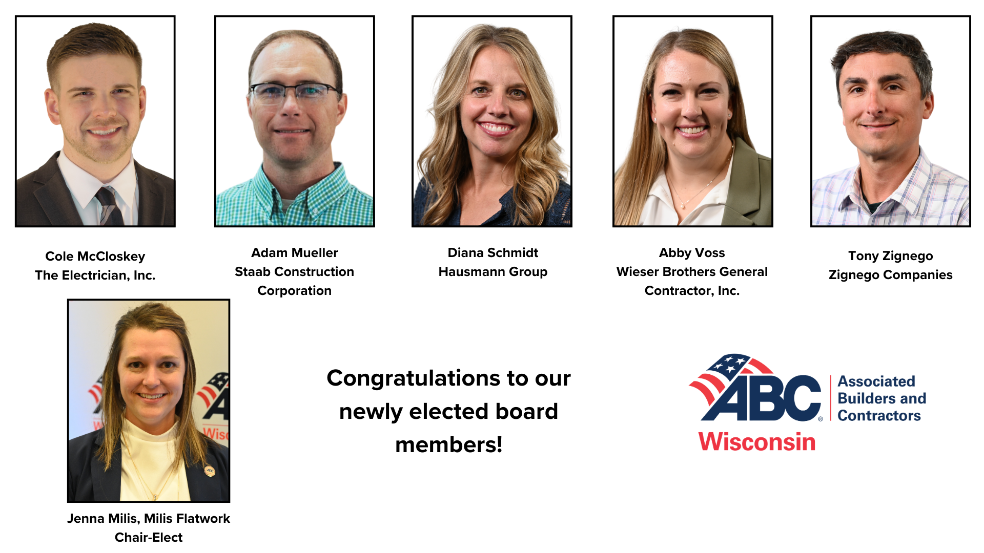 Board Election Results - Associated Builders and Contractors | ABC of WI